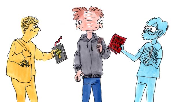 A Campus Clash Over Handing Out Literature