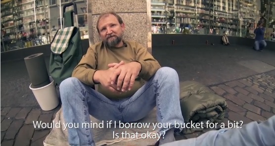 German Students Surprise a Homeless Man Who is Ignored Every Day ...