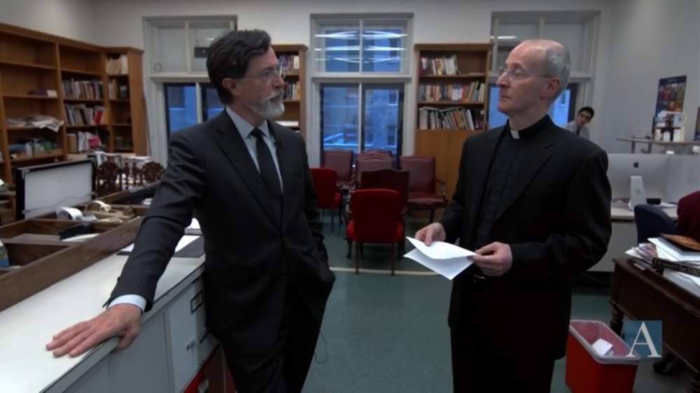 Stephen Colbert Shares Question for Pope Francis; Talks Favorite Saint ...