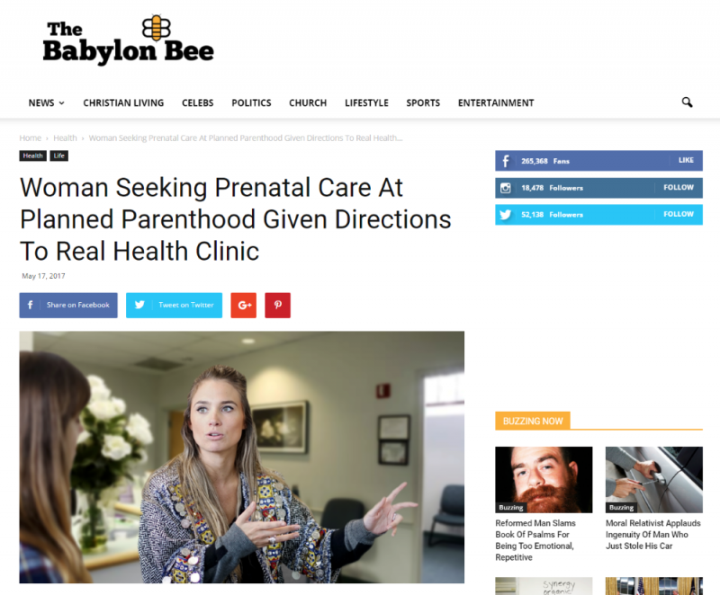 The Babylon Bee Exposes Planned Parenthood's Satire of Choice | Opinion